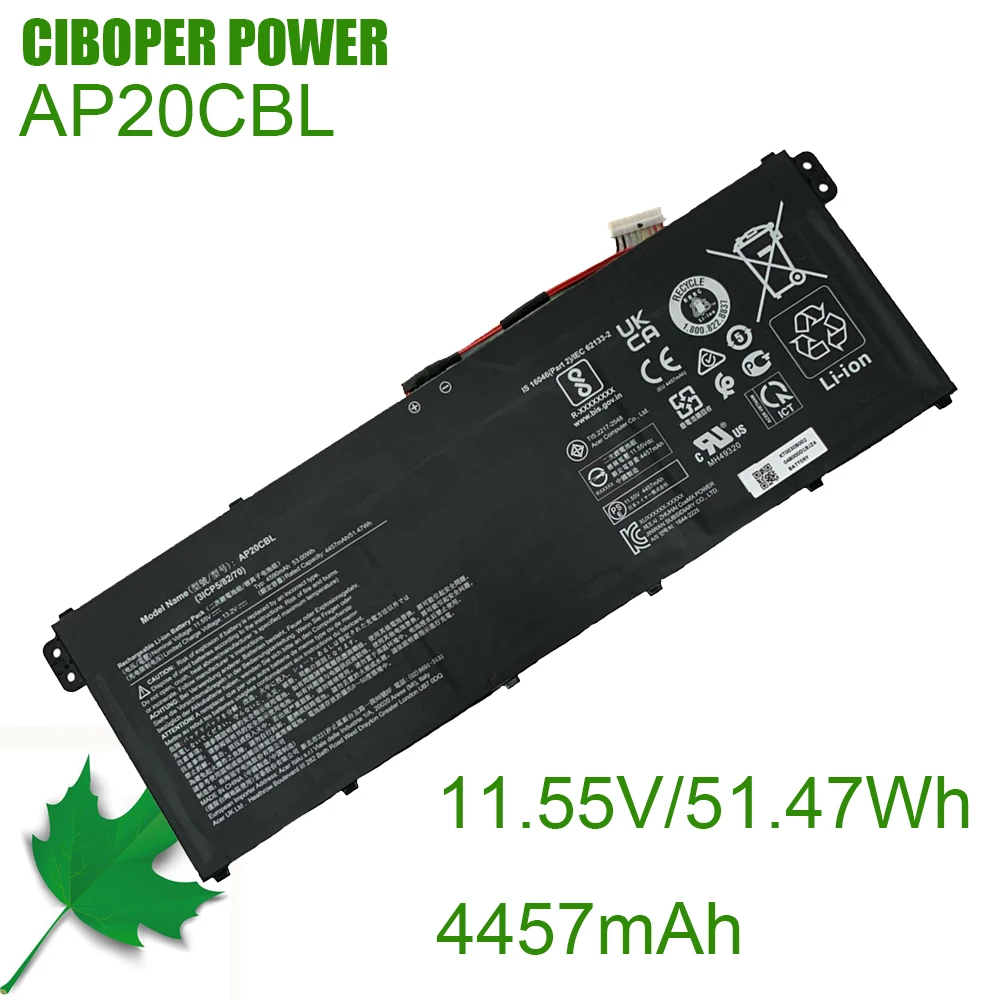 Bater-a-para-port-til-AP20CBL-11-55-V-51-47wh-4457mAh-para-TravelMate ...