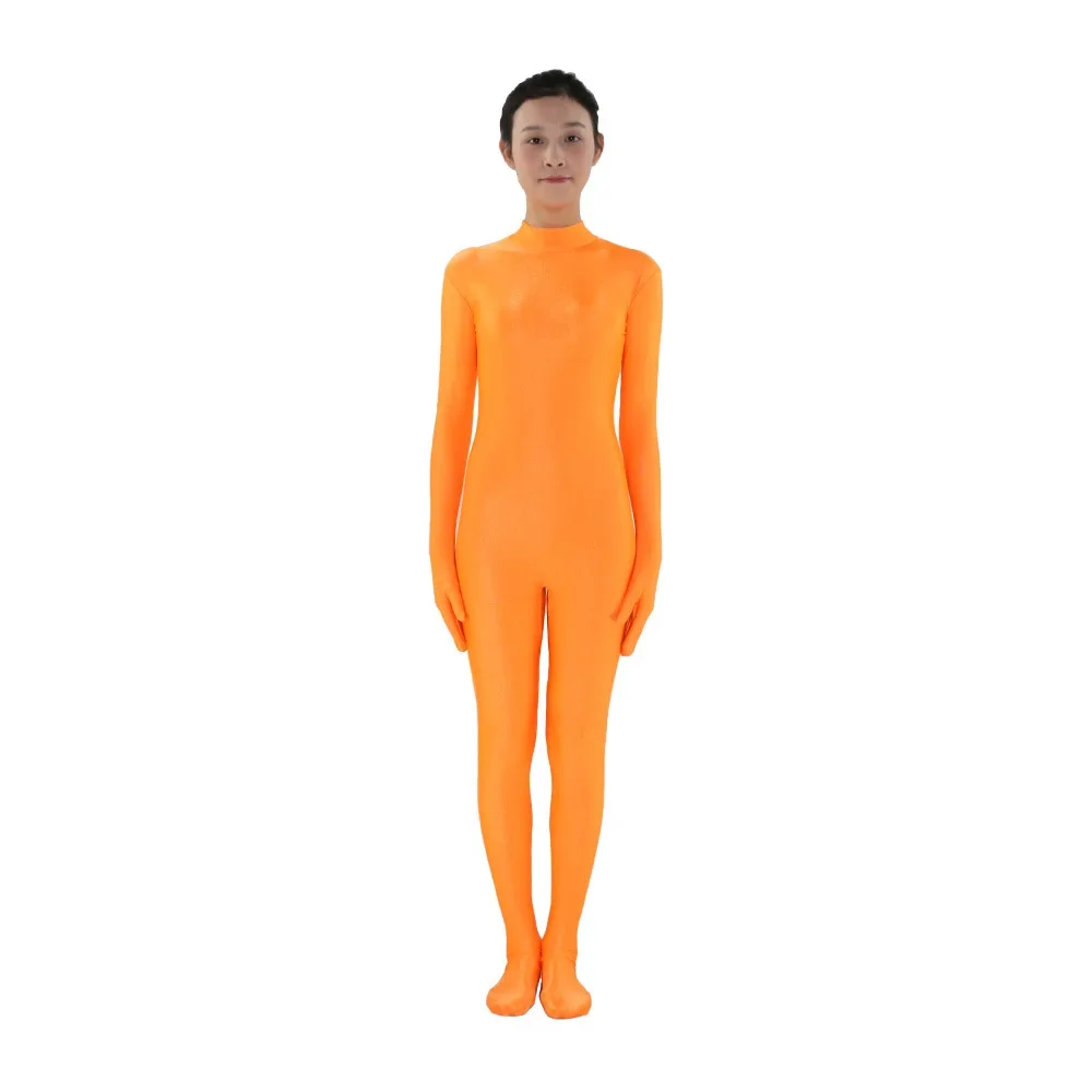 Mono de cuerpo entero ajustado de spandex negro Zentai, traje unisex ...