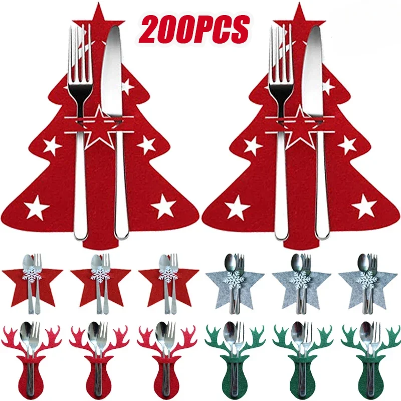 Christmas-Cutlery-Holder-Knife-and-Fork-Pocket-Bag-Cutlery-Cover-Star ...