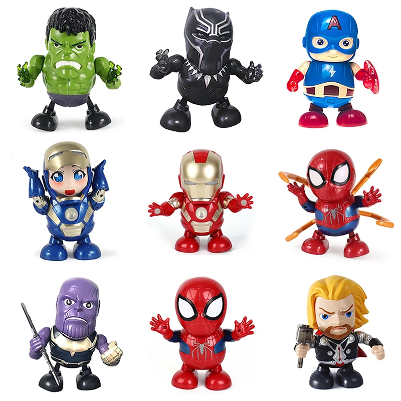 Marvel Iron Man Dancing Robot The Avengers Spiderman Hulk Toys música ...