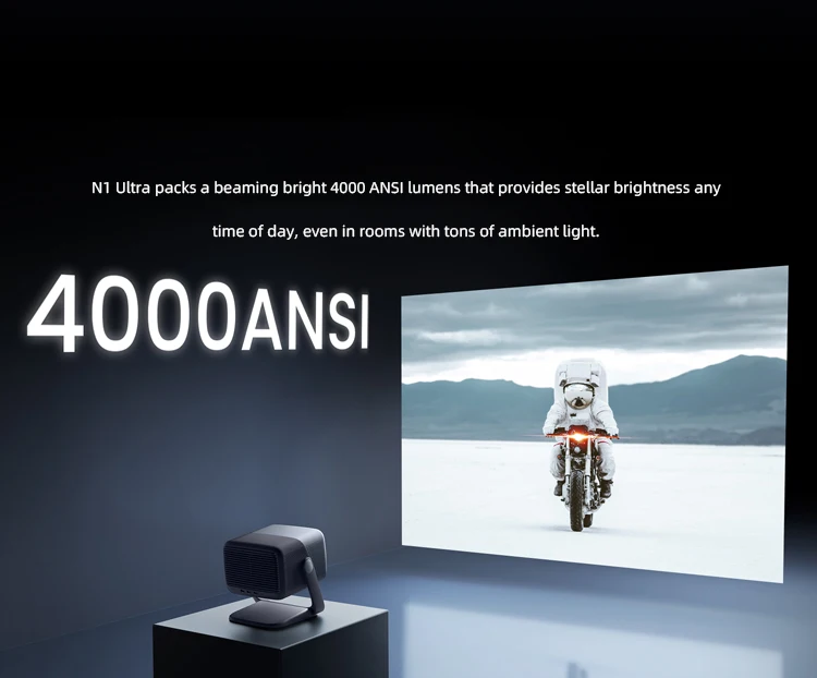 Jmgo N1 Ultra Triple Laser Projector 4k Ultra Hd 4000ansi Lumens With Gimbal 3d Wi-fi 6 Beamer ...