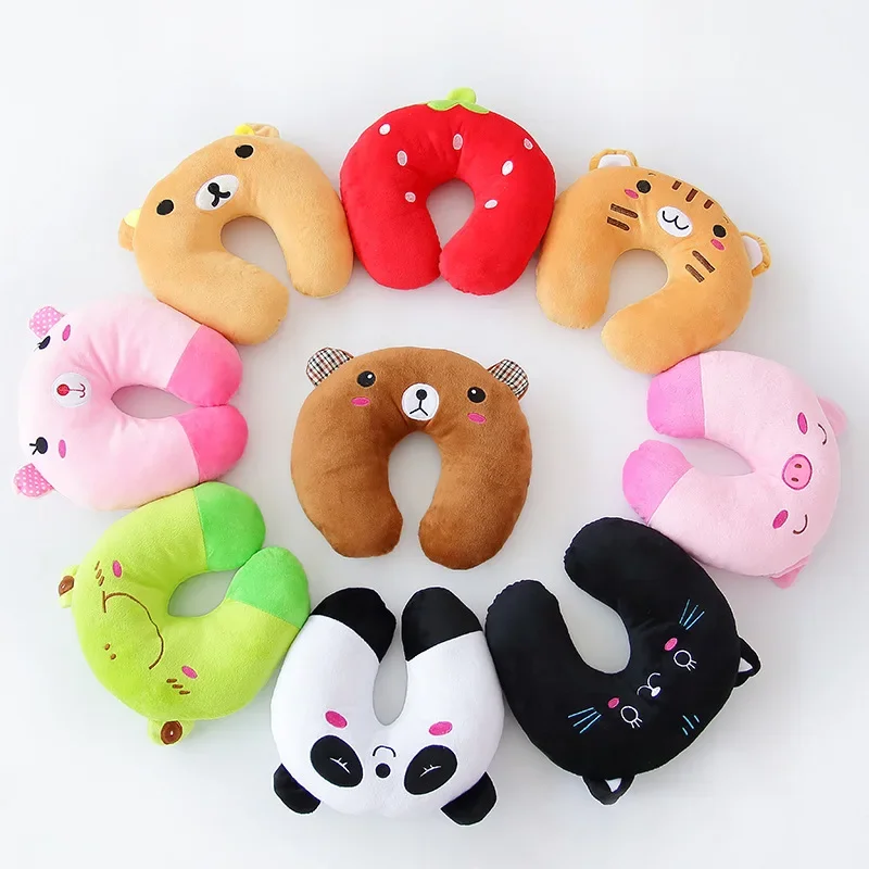Creative-Cute-Animal-Panda-Cat-Bear-Plush-U-shaped-Pillow-Cervical ...