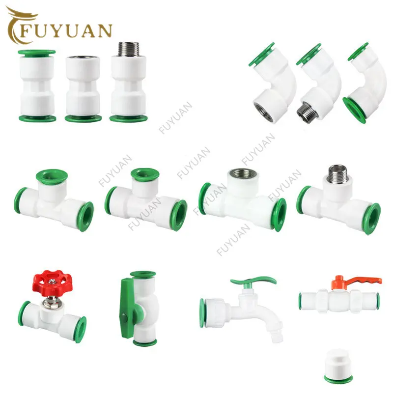 PPR-Water-Pipe-fittings-20mm-25mm-32mm-variable-diameter-direct-elbow ...