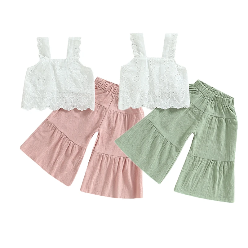 FOCUSNORM-3-8Y-Fashion-Kids-Girls-Summer-Clothes-Sets-Solid-Sleeveless ...