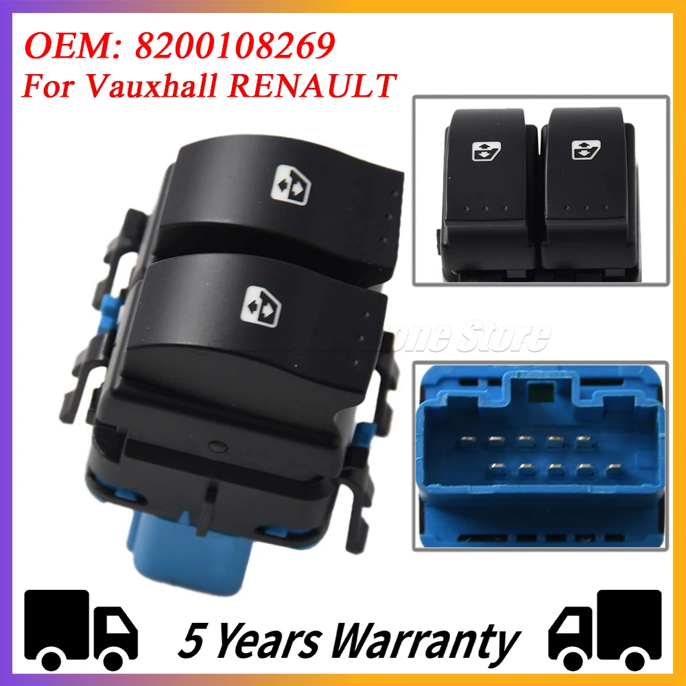 New Electric Window Switch Copilot For Vauxhall VIVARO / MOVANO RENAULT ...