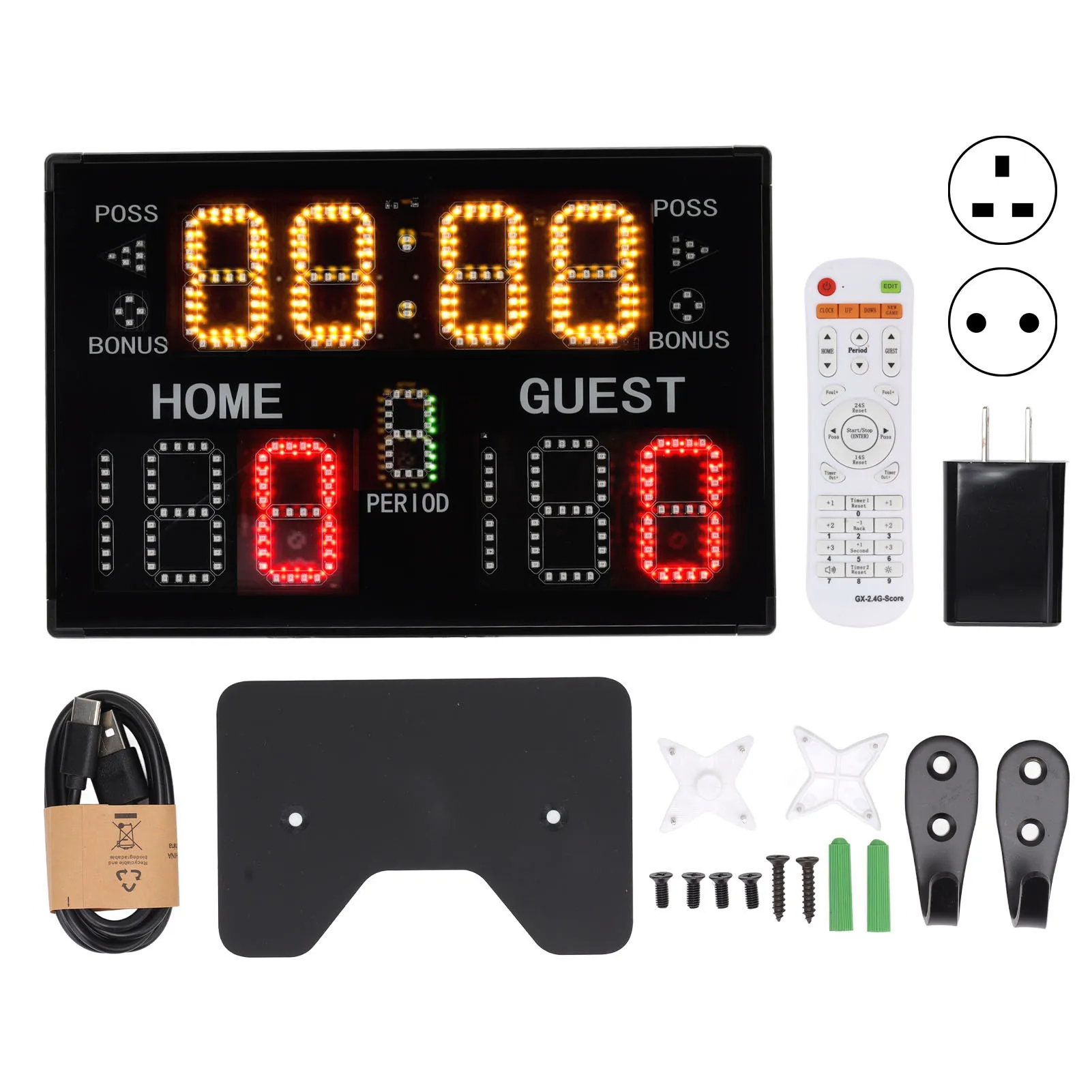 Indoor Tabletop Electronic Scoreboard Multisport 11 Digit LED for Match ...