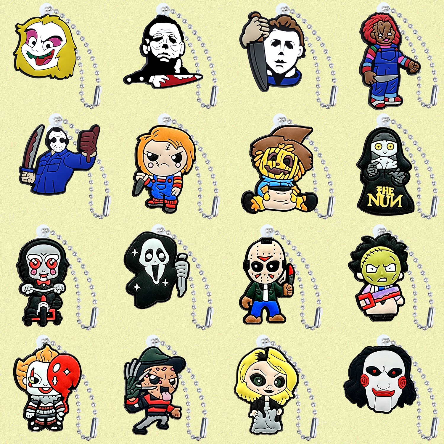 1PCS-PVC-Horror-Movie-Keychain-Funny-Clowns-Keyring-Key-Custom-Skeleton ...