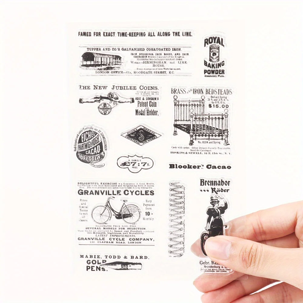 11-16cm-Magazine-Text-Box-Theme-Transparent-Rubber-Seal-Stamps-for ...