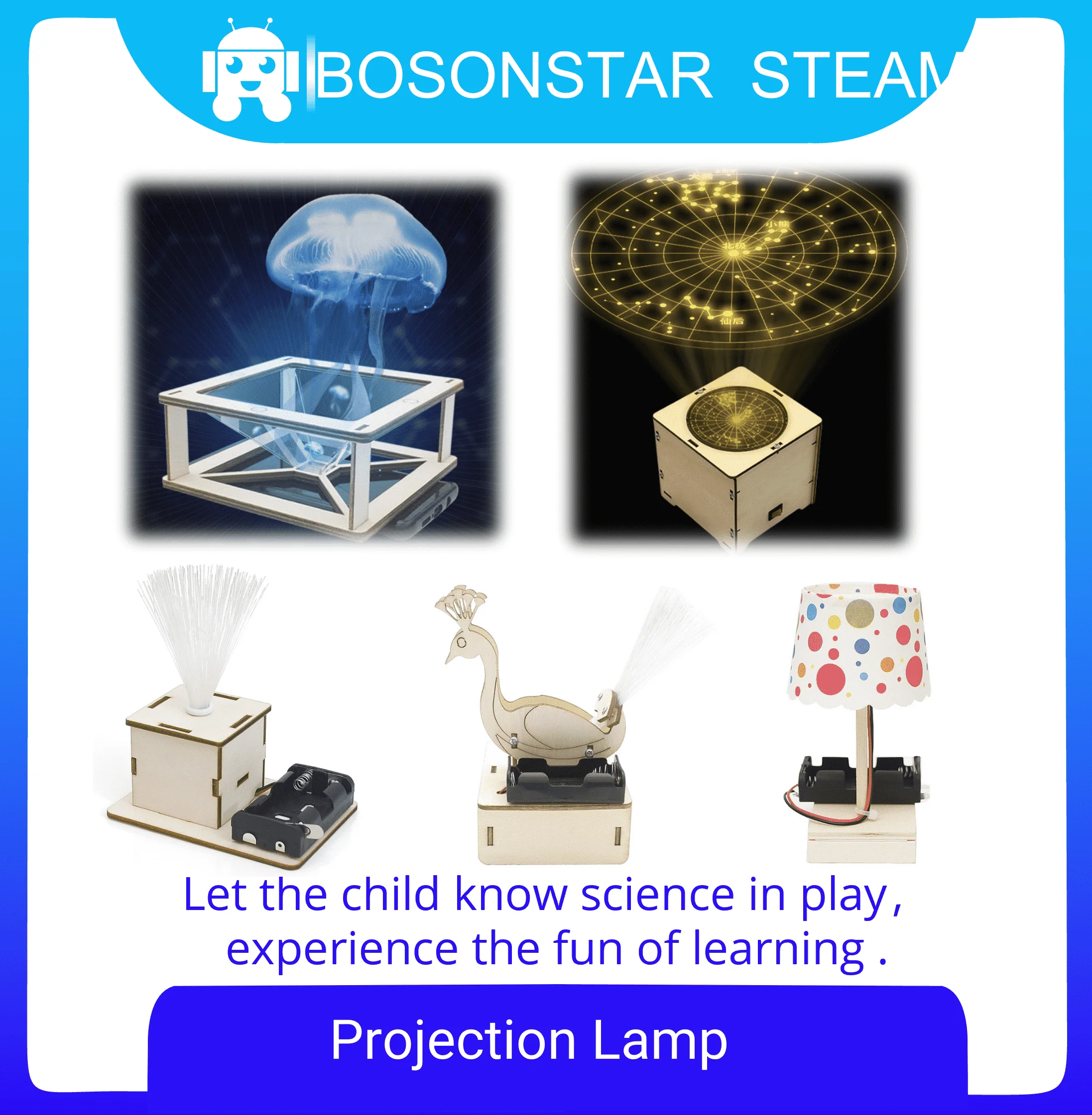 DIY Assembled Model Projection Lamp Starlight Science Discovery STEM ...