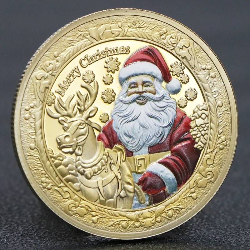 Very-Beautiful-2024-Merry-Christmas-Santa-Claus-Gold-Plated ...