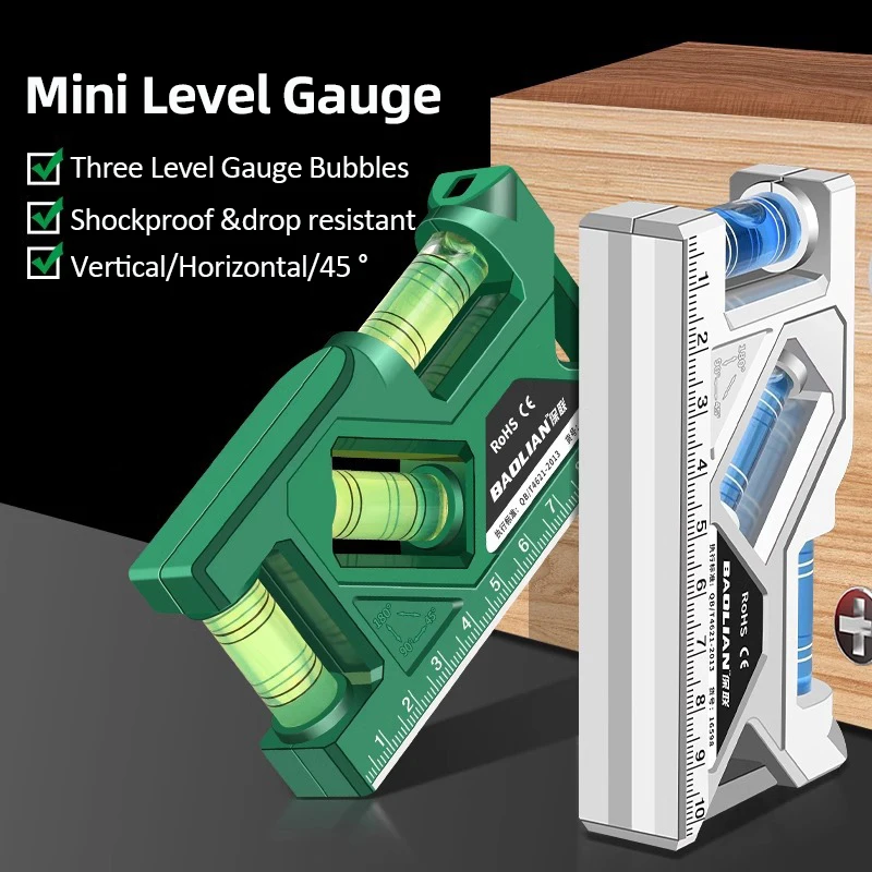 Mini-Protractor-With-Metric-Ruler-Woodworking-Level-Gauge-Horizontal ...