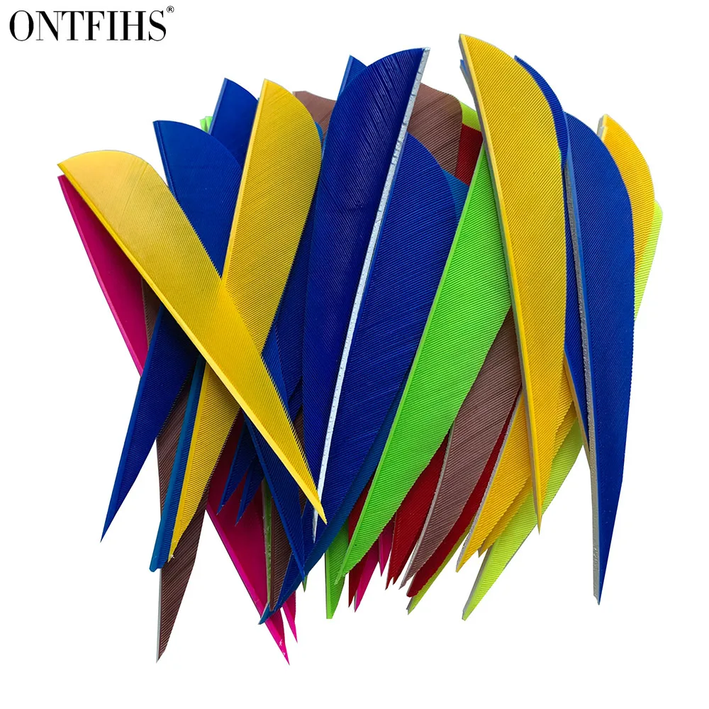 100-Pcs-Right-Left-Wing-4-Parabolic-Archery-Feathers-Fletching-Hunting ...