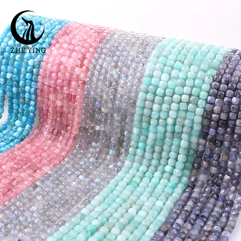 Zhe-Ying-4x4mm-Sqaure-Natural-Gemstone-Beads-Faceted-Loose-Tanzanite ...