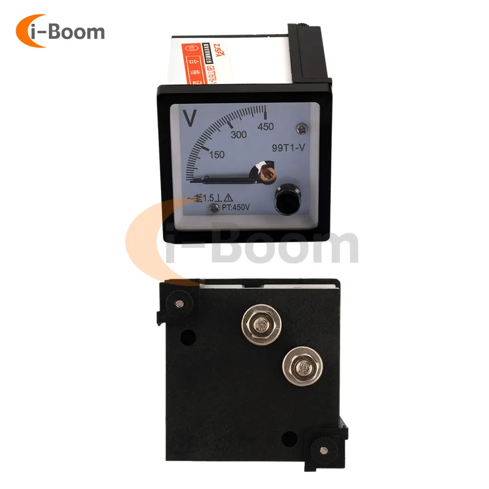 99T1-V-AC-DC-0-450V-Analog-Voltmeter-Rectangular-Pointer-Panel-Voltage-Meters-Highly-Sensitive ...