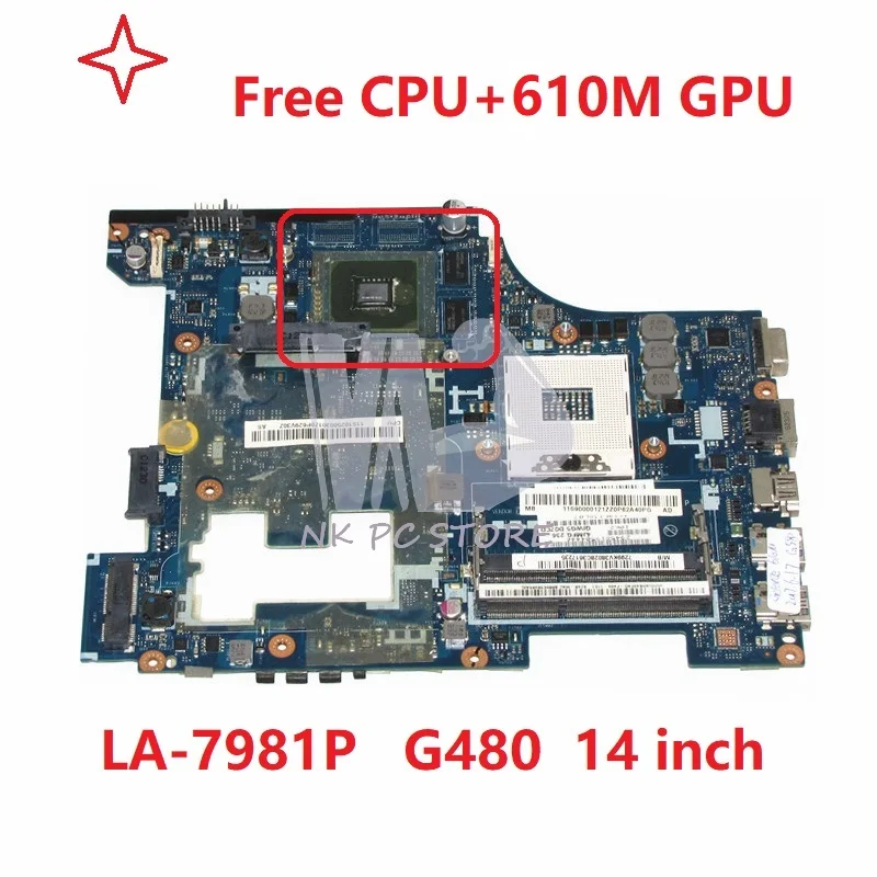 Nokotion Qiwg5_g6_g9 La-7981p For Lenovo G480 Laptop Motherboard ...