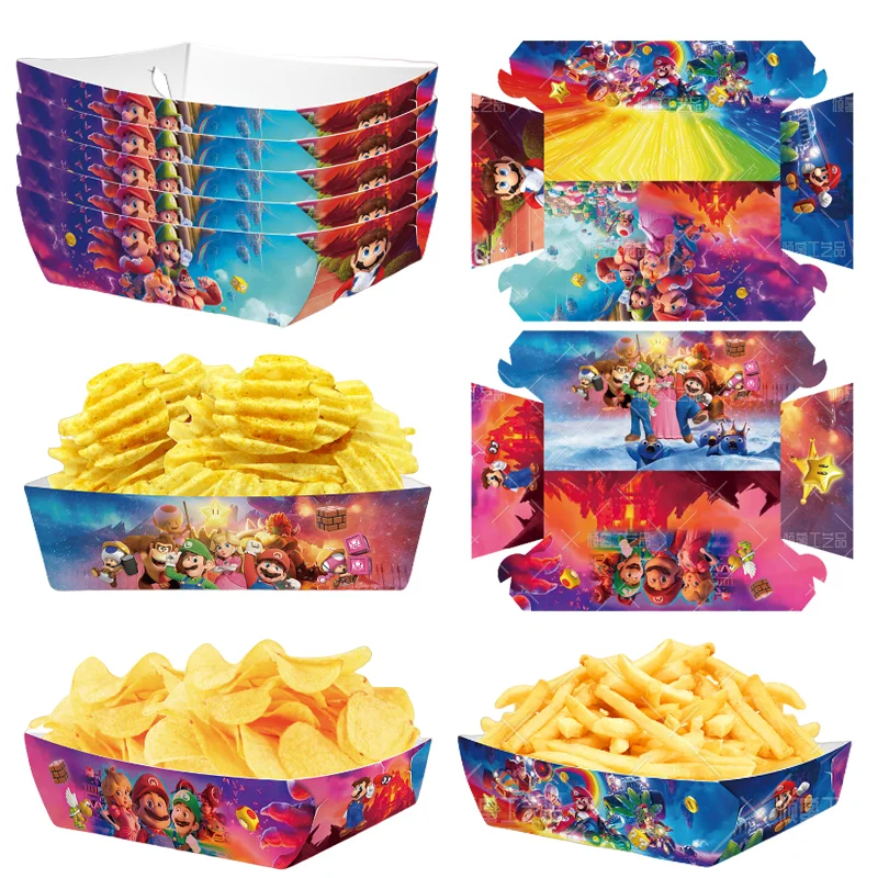 12pcs-Super-Mario-Bros-Snack-Trays-Children-Birthday-Party-Supplies ...