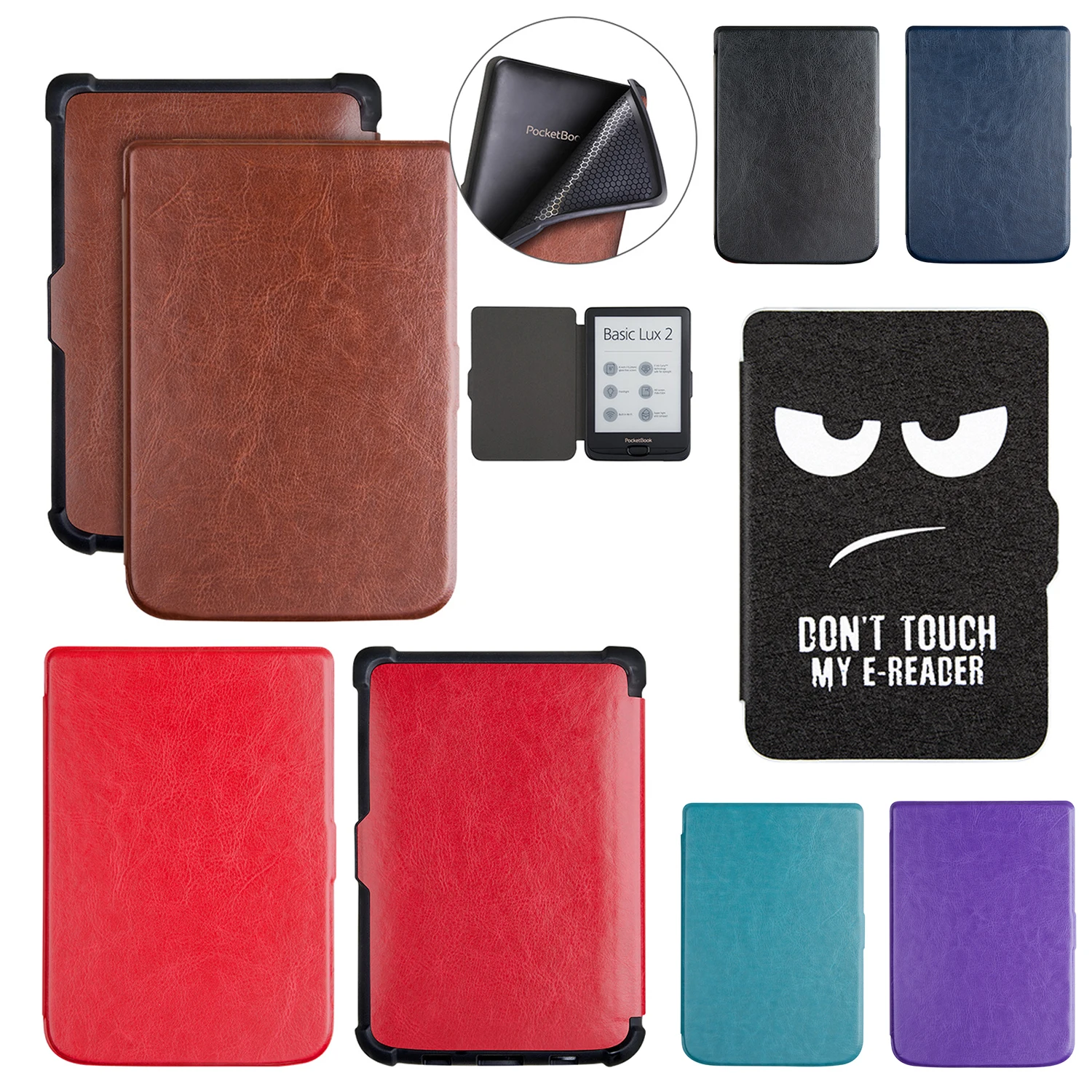 Leather Case for Pocketbook Touch Lux 5 4 HD 3 Limited 628 632 PB617 leather-case-for-pocketbook-touch-lux-5-4-hd-3-limited-628-632-pb617