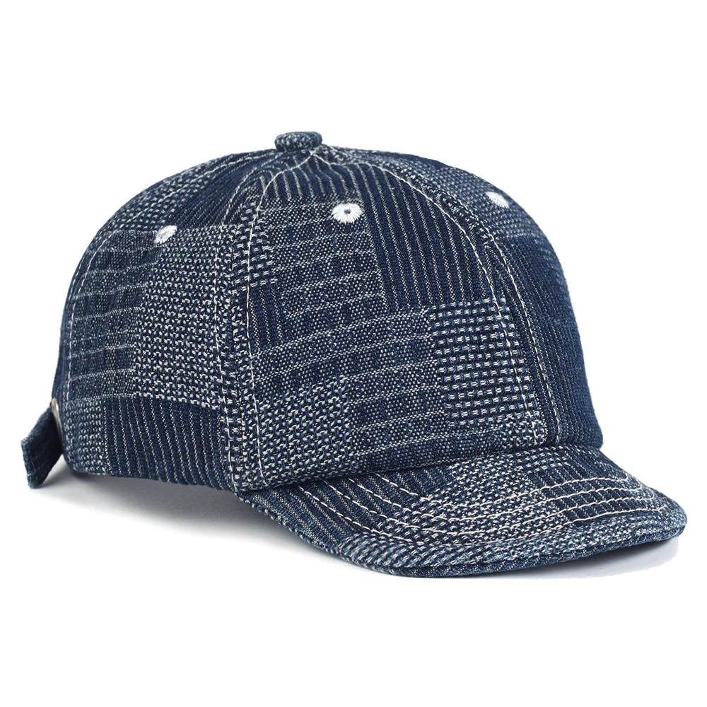 Short-Brim-Denim-Baseball-Cap-Soft-Men-Women-Casual-Dad-Hat-Adjustable ...