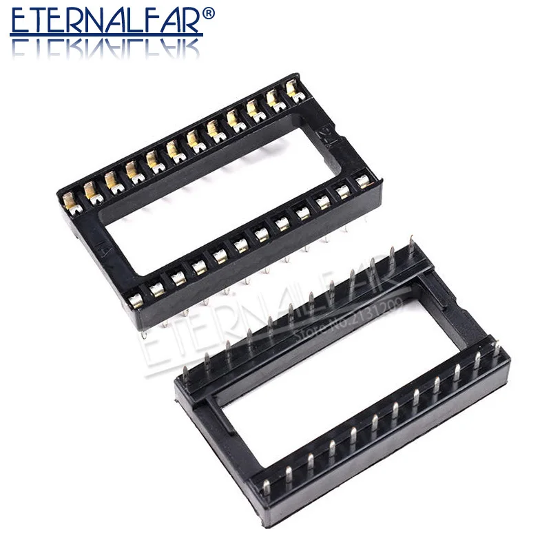 Hzy-wide-24-pin-IC-Sockets-24-pin-wide-10PCS-lot-Through-Hole-Stamped ...