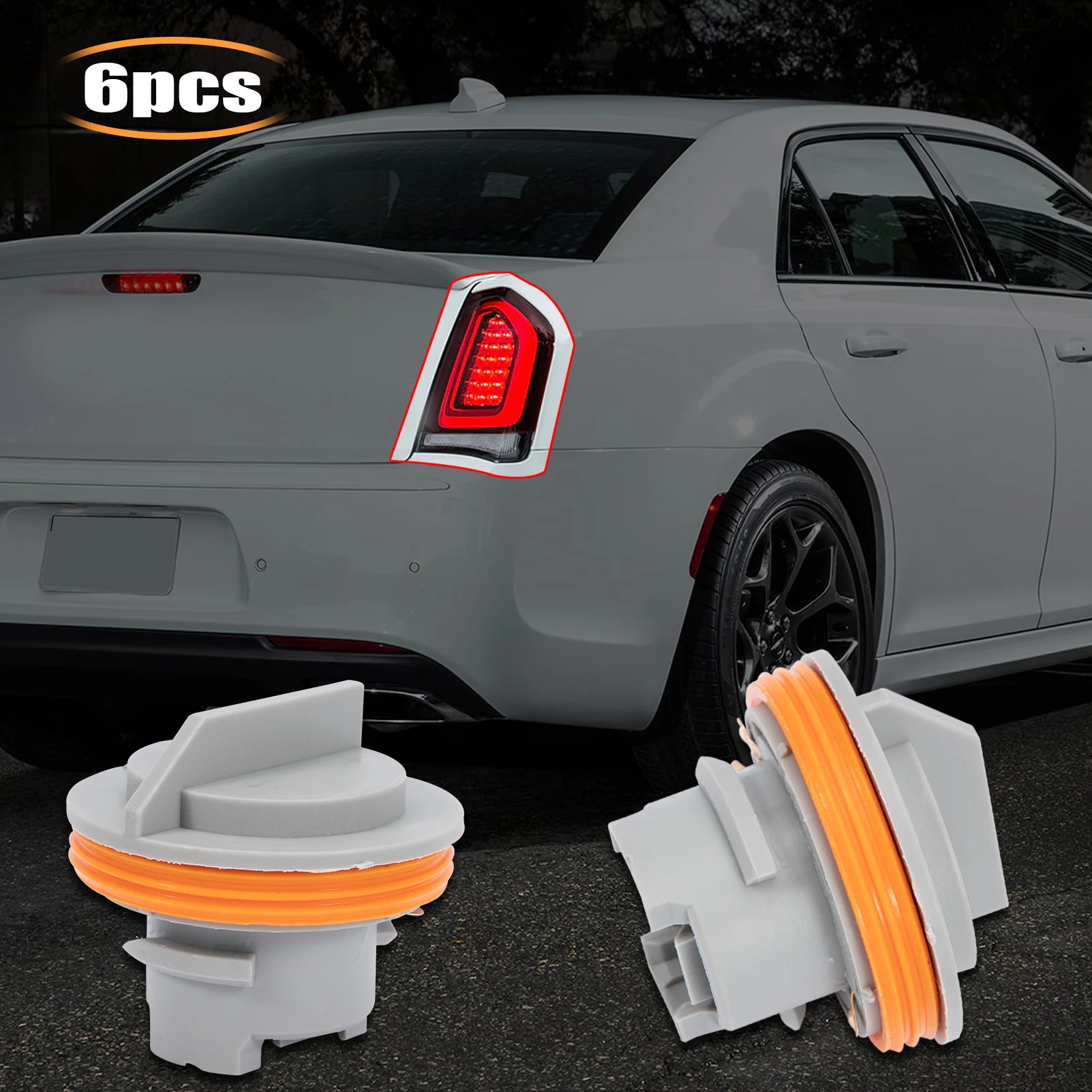 6 PCS Tail Lamp Light Bulb Socket Set BS01 4676589 For Dodge 1999 2000 ...