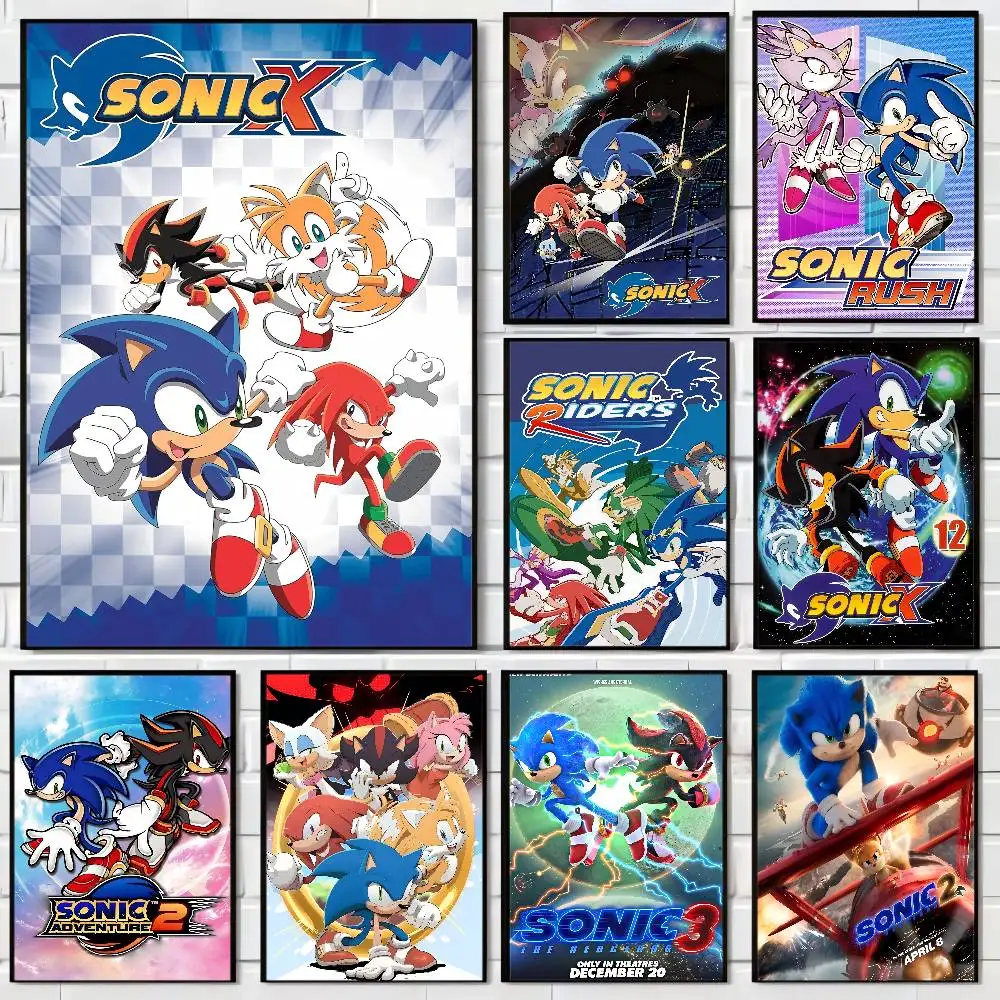 S-Sonic X-X Anime Classic Movie Posters Fancy Wall Sticker For Living ...