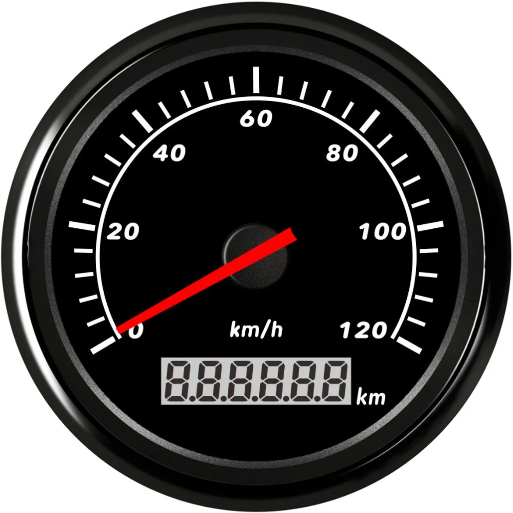 New Universal 85mm Speedometer Odometer Speed Gauge 0 120km/h 0 200 km ...