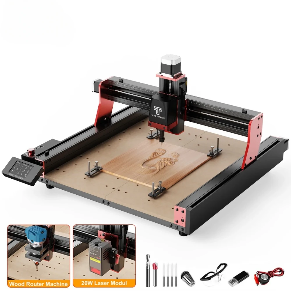 TwoTrees-TTC450-Pro-CNC-Router-Machine-4-Axis-For-LASE-Engraving ...