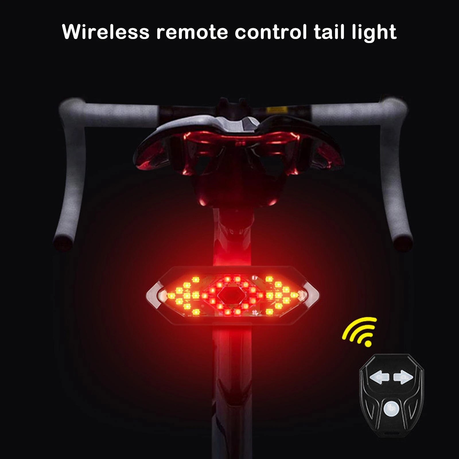 Bike Turn Signal Rear Light Remote Lights Led Rechargeable Usb Bicycle ...