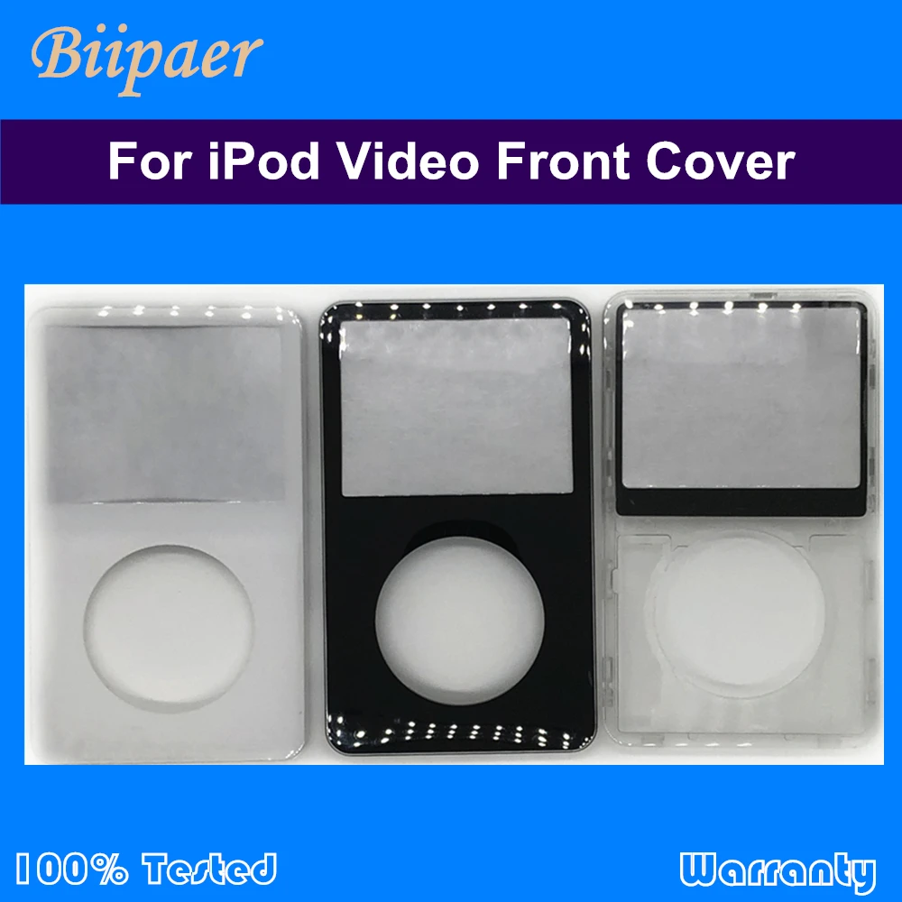 Black White Transparent For iPod Video Plastic Shell Front Cover Panel ...