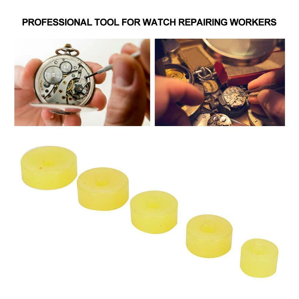 5pcs Watch Movement Fixed Mat Cushion Pad Plastic Holder Professional ...