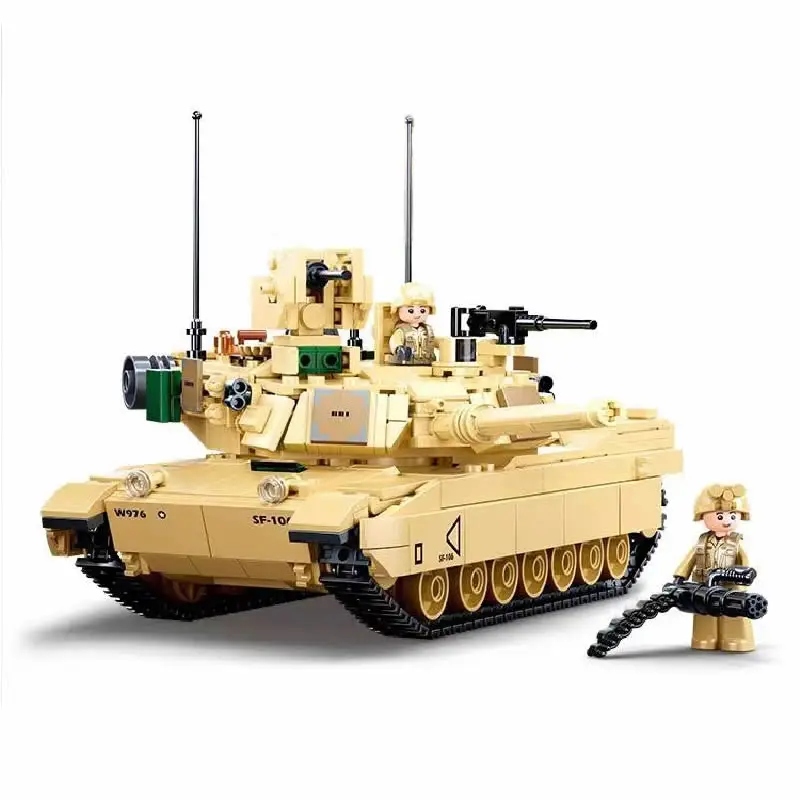 SLUBAN World War II 2 Military USA Abrams M1A2 Battle Tank Chariot ...