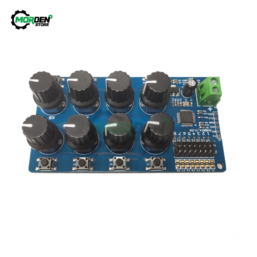 8 Way Steering Gear Controller Debugging Board Futaba MG995 SG90 Steering Gear Debugging Board ...