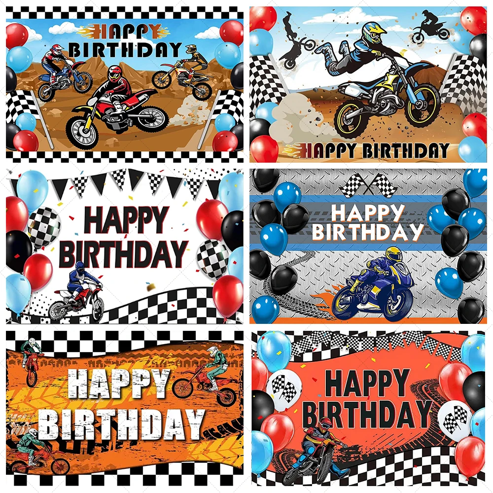 Motorcycle Racing Theme Background Off Road Motorcycle Race Red and ...
