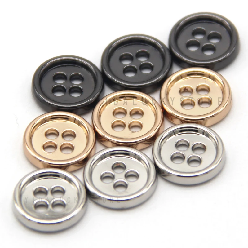 HENGC 11mm Small Kids Shirt Gold Metal Buttons For Clothes Women Cuff ...