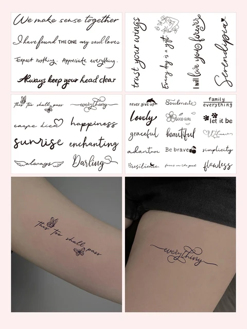 Pretty Cursive Tattoo Fonts For Girls