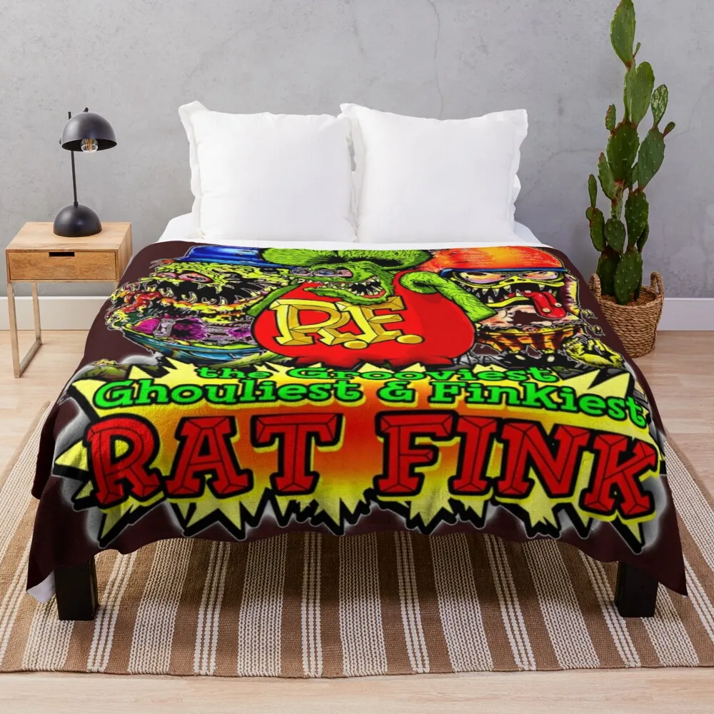Rat Fink Hoodie Throw Blanket Ultra-Soft Micro Fleece Beautiful Blankets