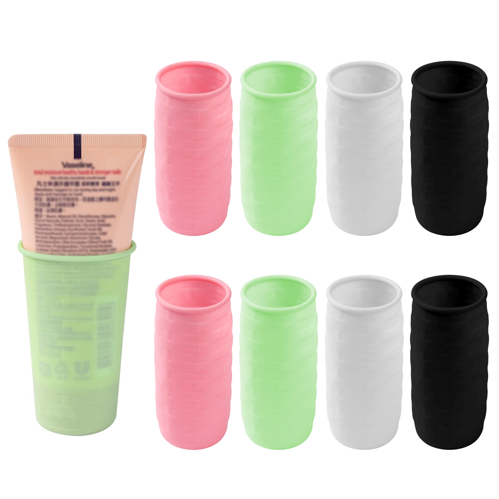 8PCS-Silicone-Travel-Toiletries-Cover-Elastic-Sleeves-for-Leak-Proofing ...