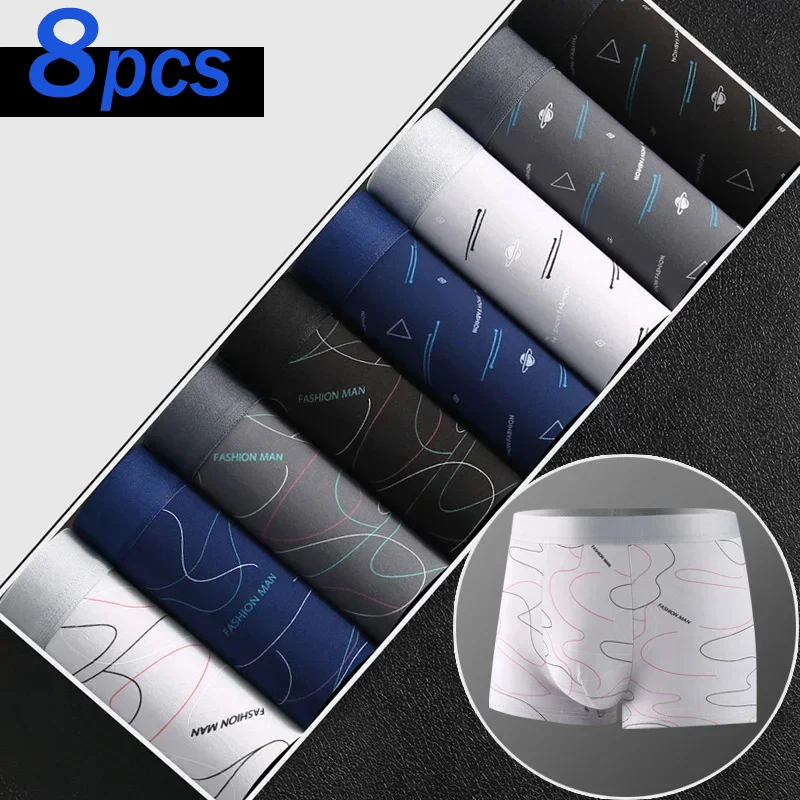 4-8Pcs-Men-s-Boxer-U-Convex-Printed-Underpants-Male-Fashion-Comfortable ...