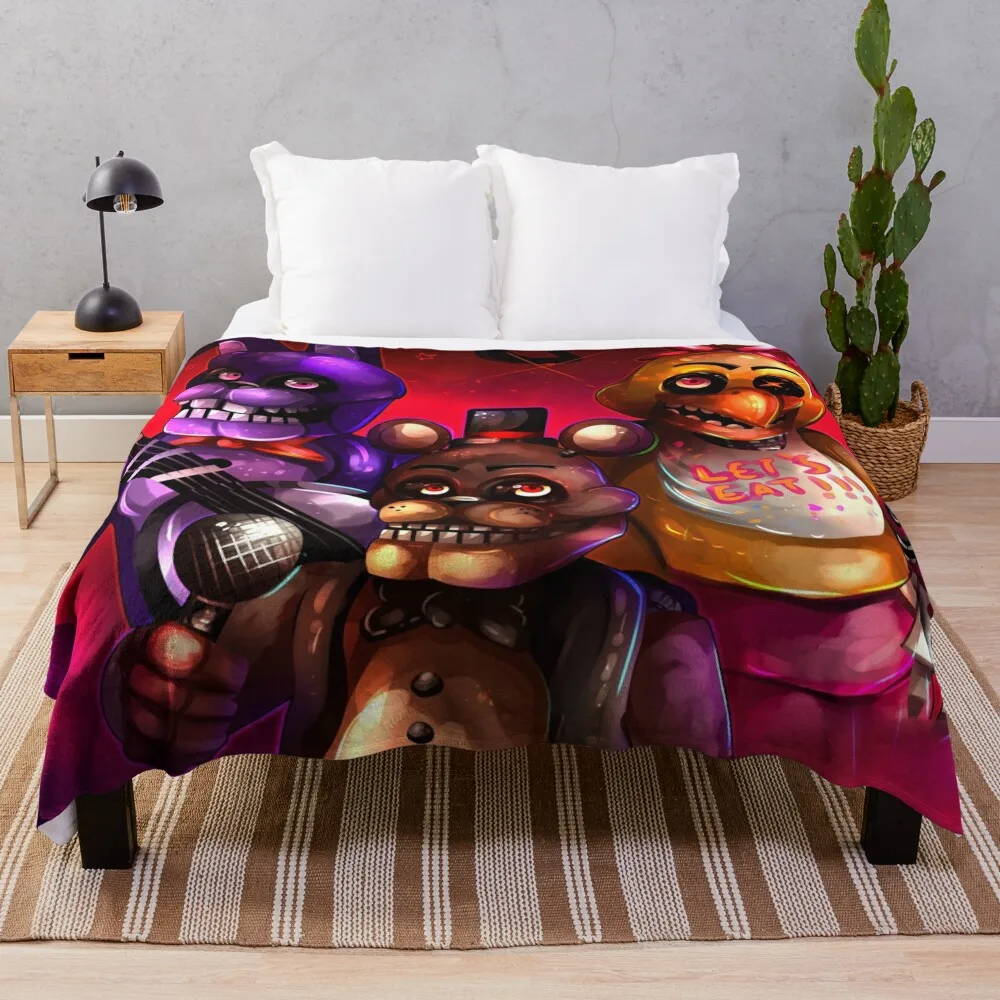 FNAF Freddy Bear Five Nights At Freddy's Cartoon Blanket | FNAF Plush ...