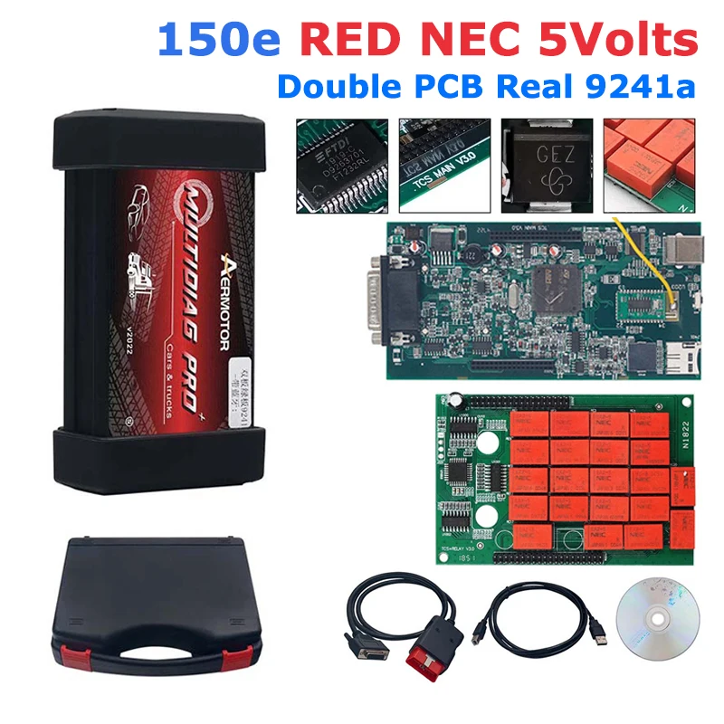 2024-Delphi-DS150-Bluetooth-OBD-Car-Truck-Scanner-2PCB-Real-9241-NEC ...