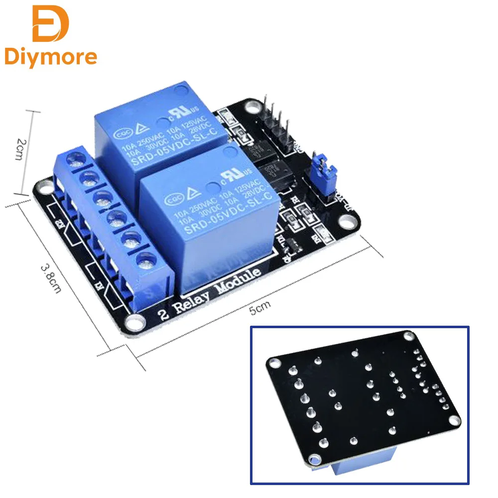 1/5 PCS Relay 5V 2-Channel Relay Module raspberry relay With ...
