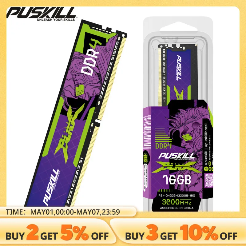 PUSKILL-Killblade-DDR4-32GB-16GB-8GB-RAM-1-2V-3200mhz-2666mhz-C19-CL22 ...