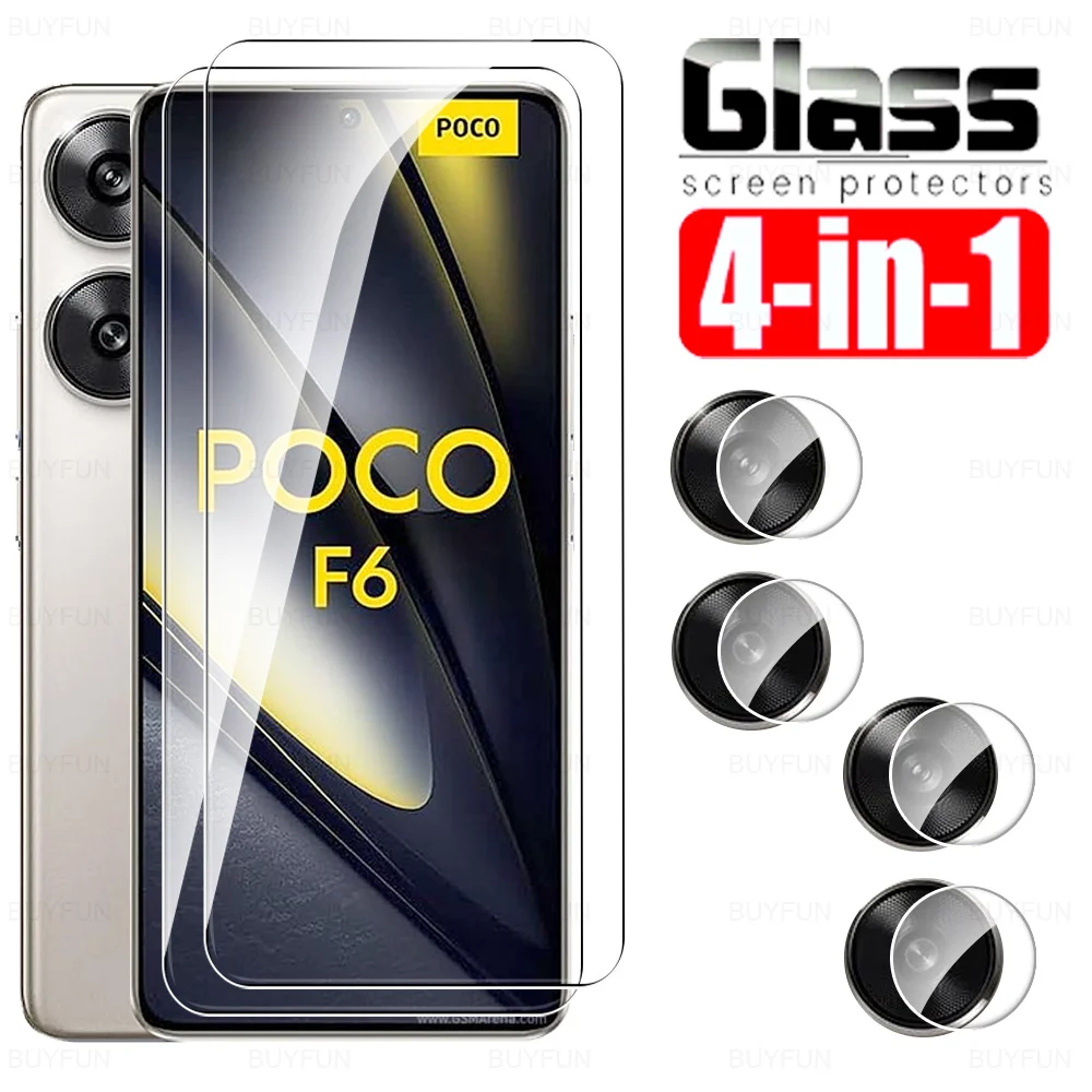 Protector-de-pantalla-de-c-mara-4-en-1-vidrio-templado-para-Xiaomi-Poco ...