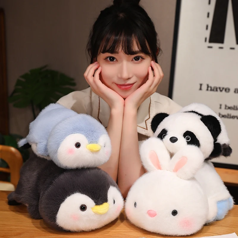 Creative Carton Panda Reversible Penguin Plush Toy Soft Stuffed Animal ...