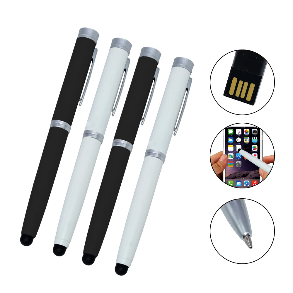 Touch Screen Pen USB Flash Drive 64GB Black Storage Devices Metal ...
