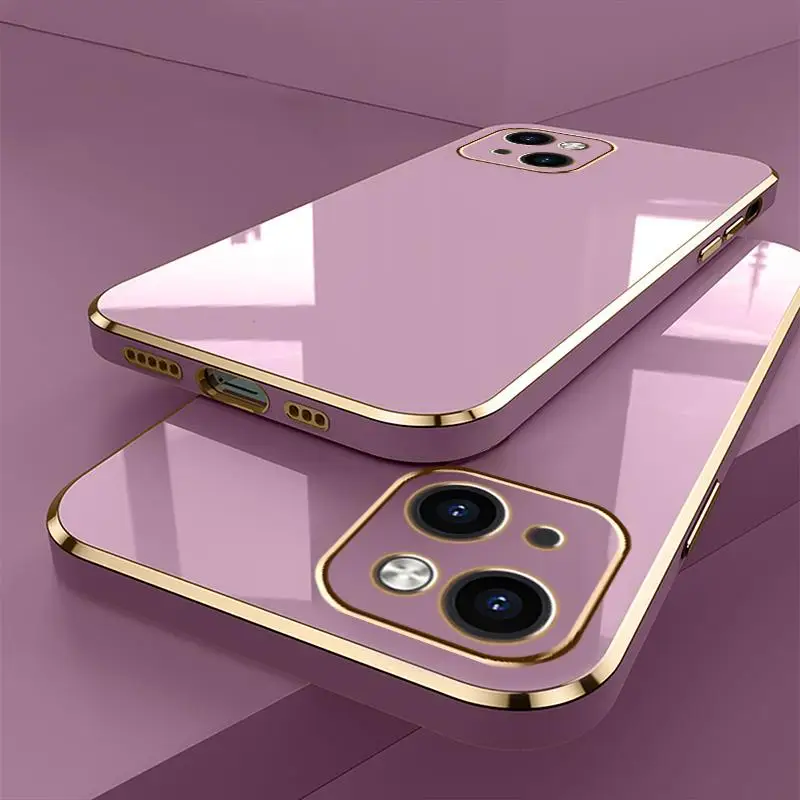For-iPhone-14-13-12-11-Pro-Max-Plating-Case-Anti-knock-Plated-Phone ...