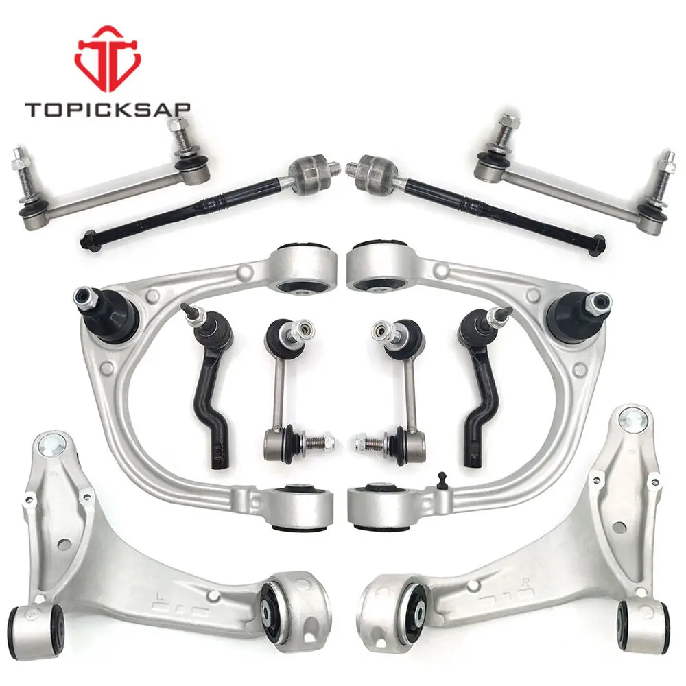 TOPICKSAP 12pcs Suspension Kit Front Upper Lower Control Arm Tie Rod ...