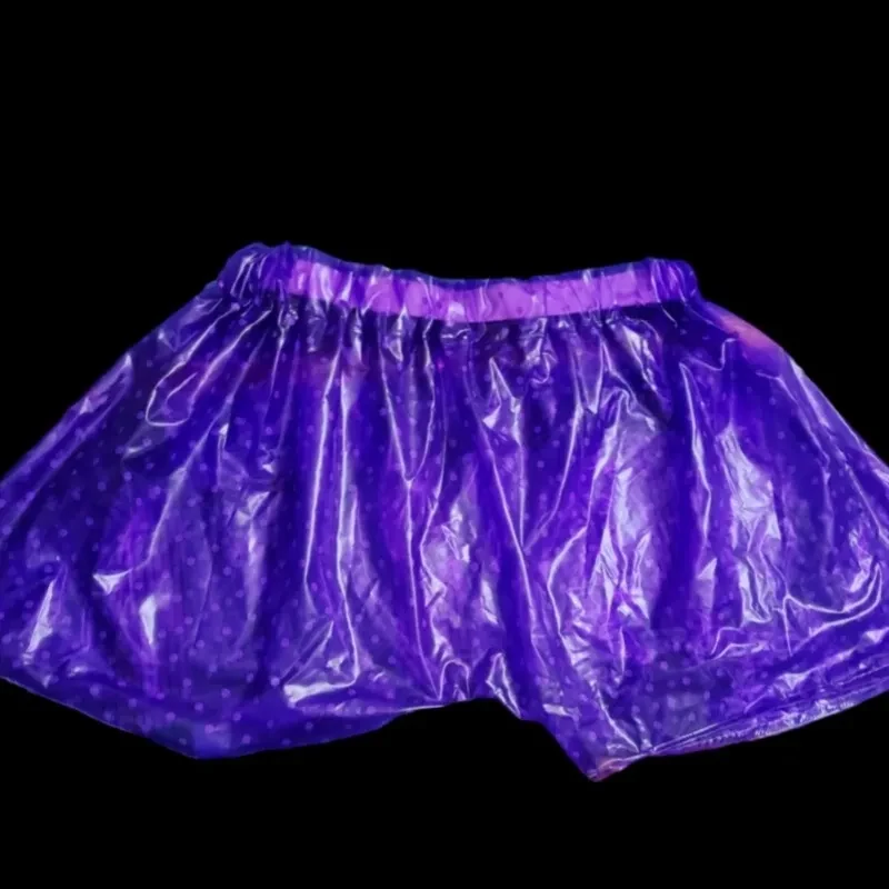Sexy Couple Transparent PVC Plastic Shorts ABDL Soft Smooth Leak Proof ...