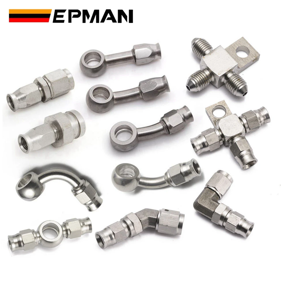 Epman 1pc Stainless Steel An3 To An -3 Straight Brake Swivel Hose Ends ...