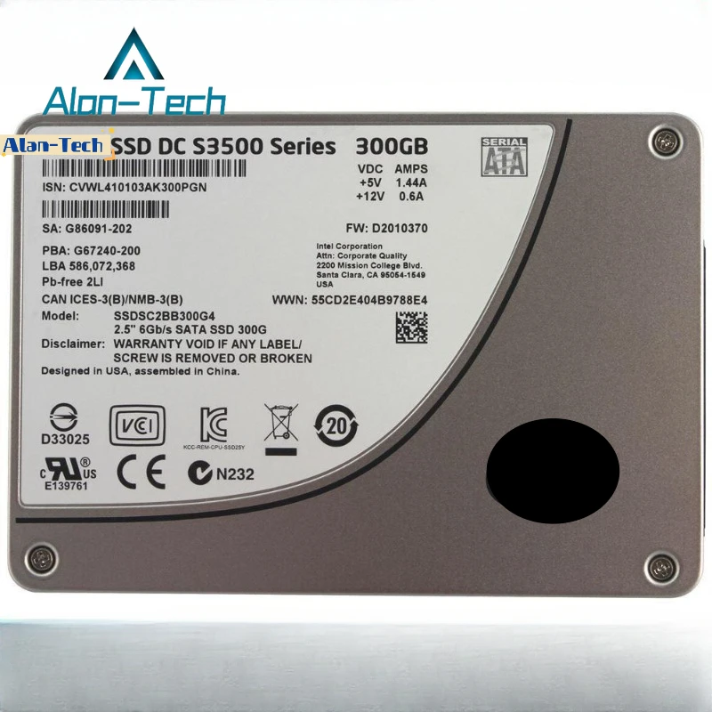 For-I-ntel-SSDSC2BB300G401-S3500-300GB-2-5-6Gbps-DC-S3500-SATA-MLC-SSD ...